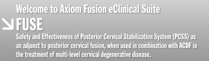Axiom Fusion eClinical Suite - FUSE - Login